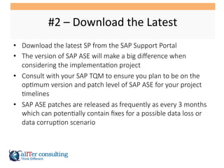 SAP ASE Migration Lessons Learned | PDF