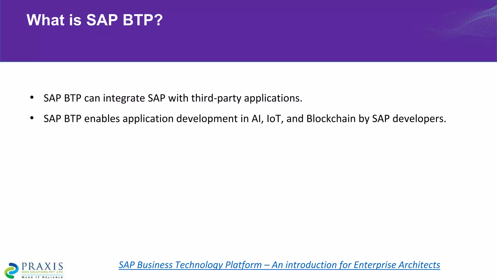 SAP Business Technology Platform | PPTX