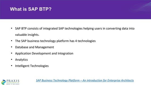 SAP Business Technology Platform | PPTX