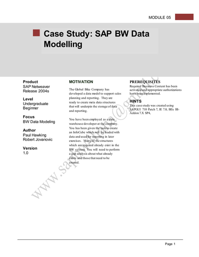 SAP BW - Creation of BW Flows.doc