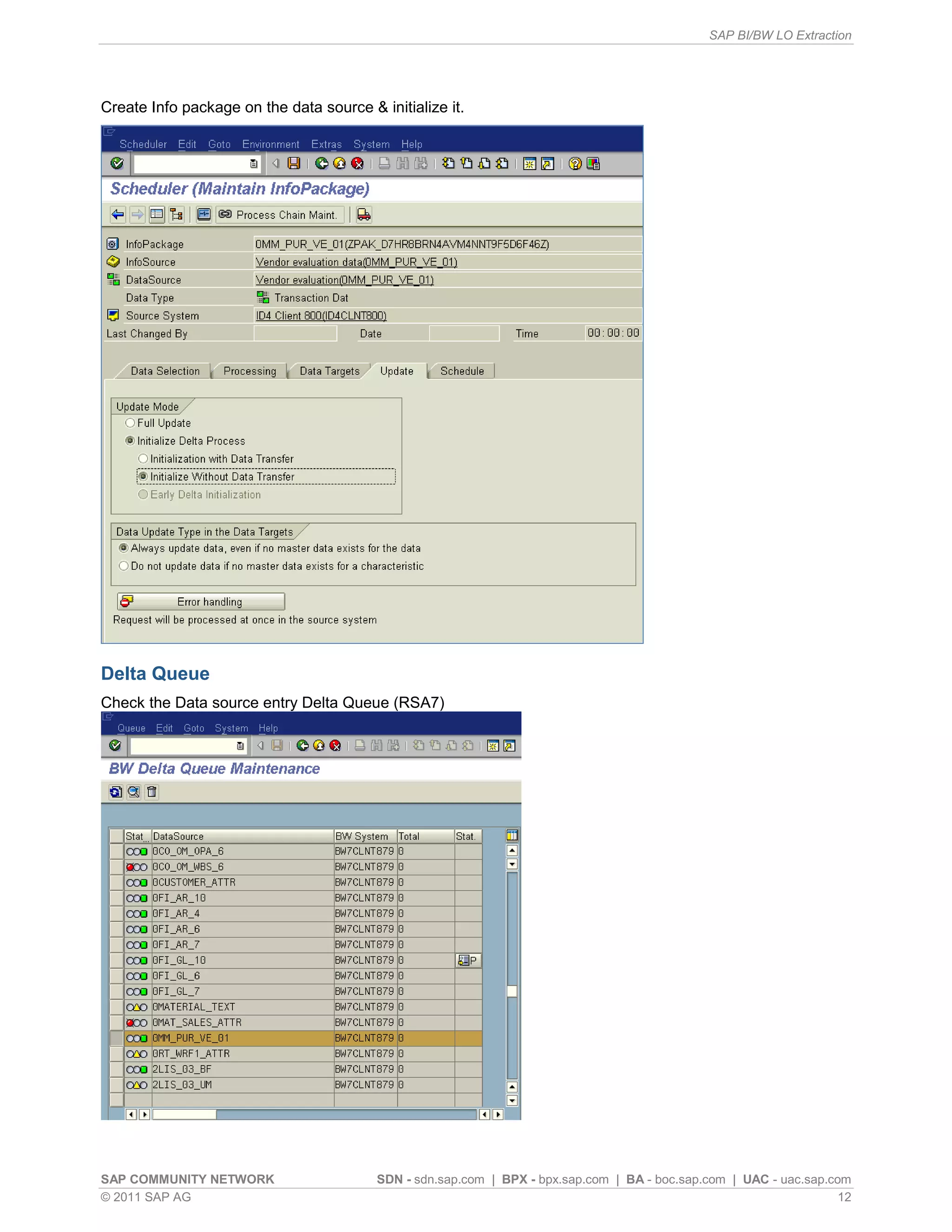Sap bw lo extraction | PDF