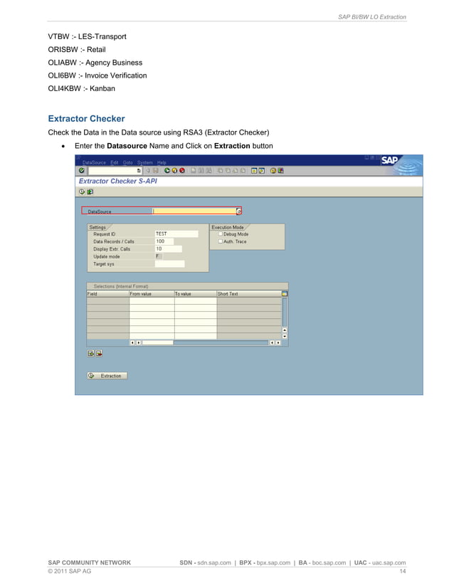 Sap bw lo extraction | PDF