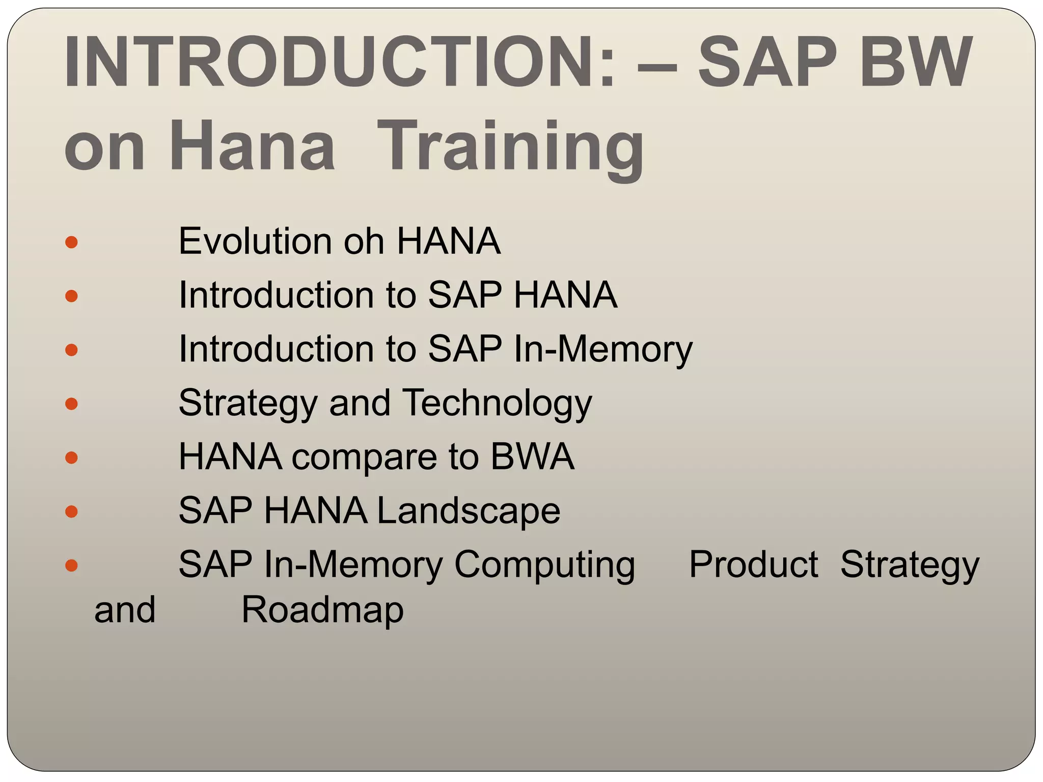 Sap bw on hana ramireddy ppt | PPT