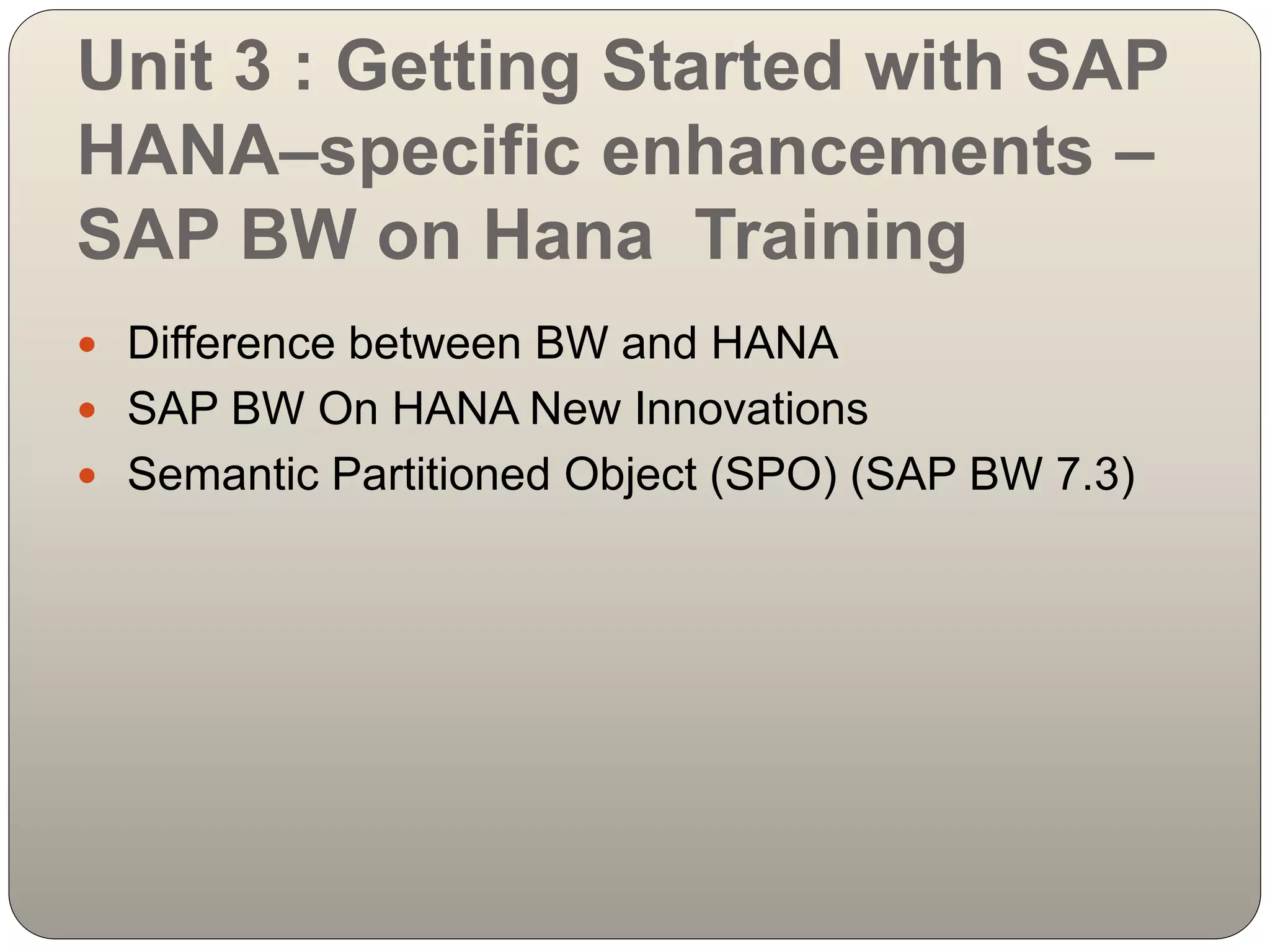 Sap bw on hana ramireddy ppt | PPT