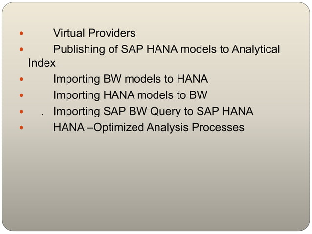 Sap bw on hana ramireddy ppt | PPT | Free Download