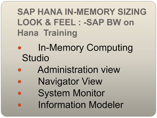 Sap bw on hana ramireddy ppt | PPT