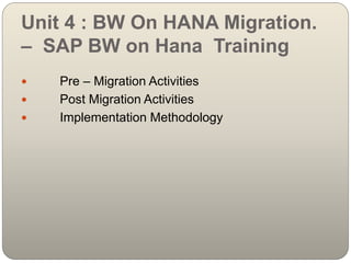 Sap bw on hana ramireddy ppt | PPT