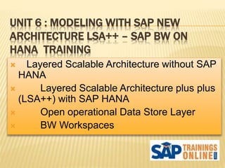 SAP BW on HANA Training | PPTX
