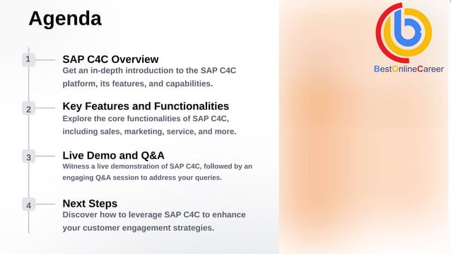 SAP C4C Functional Online Training Demo Session | PPTX | Business ...