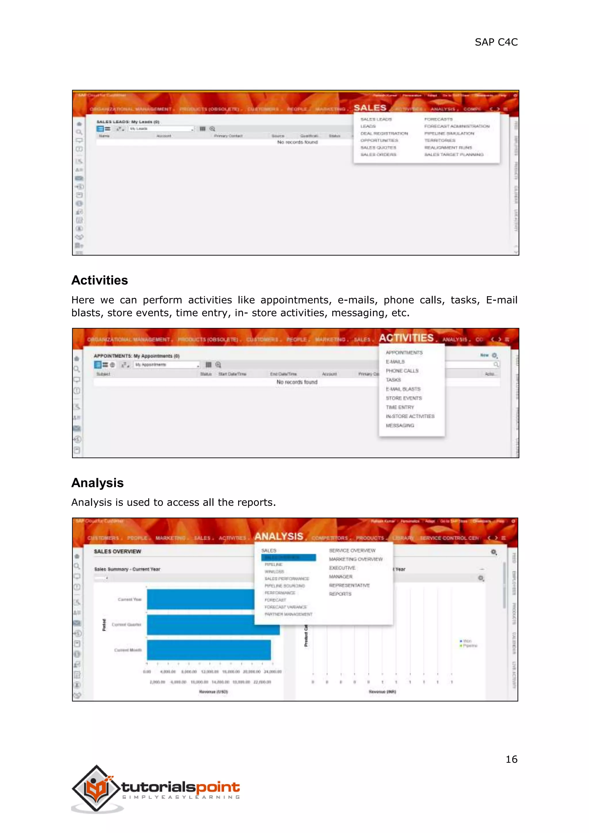 Sap c4c tutorial | PDF | Computing | Technology & Computing