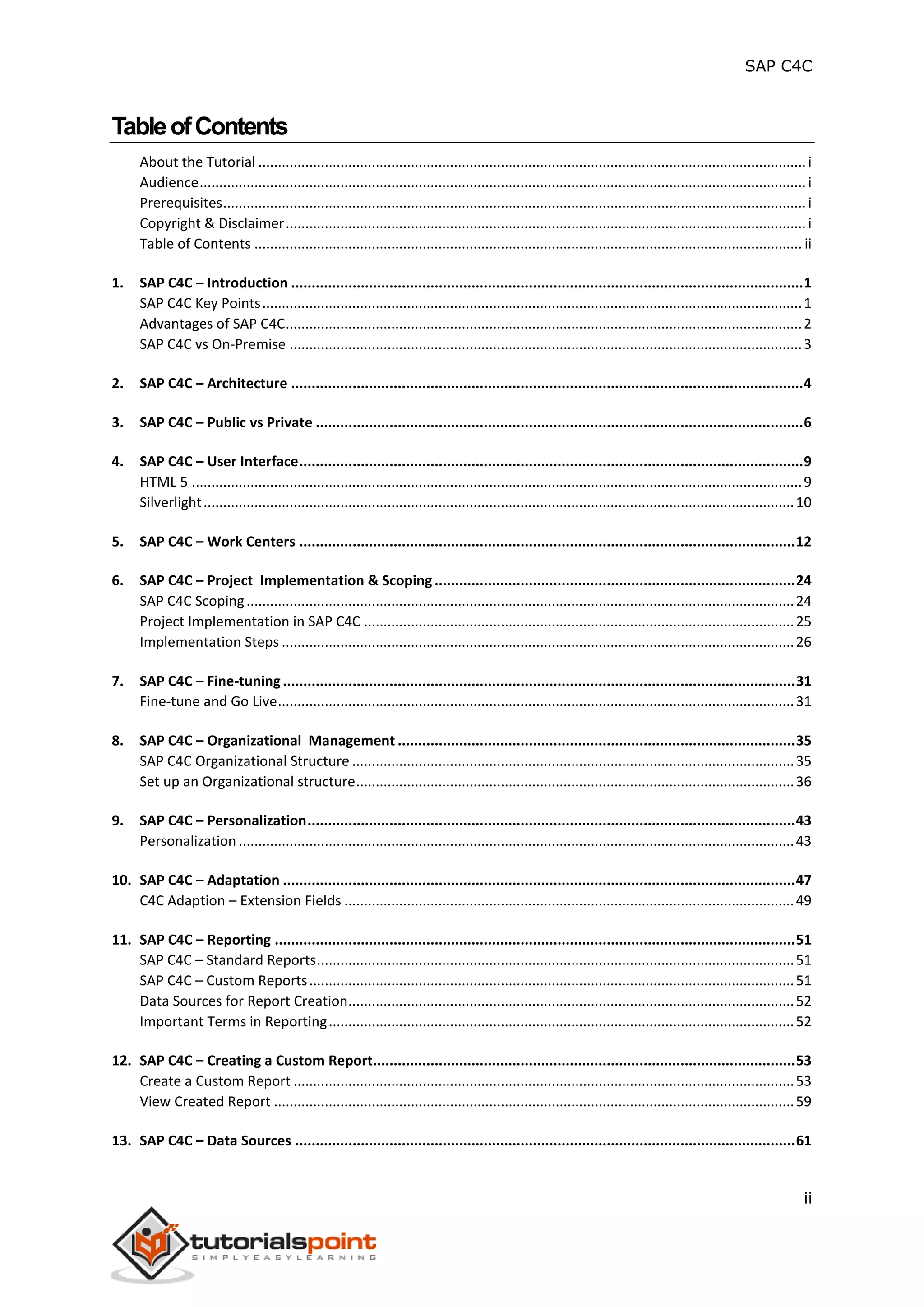 Sap C4c Tutorial Pdf Computing Technology And Computing 6861