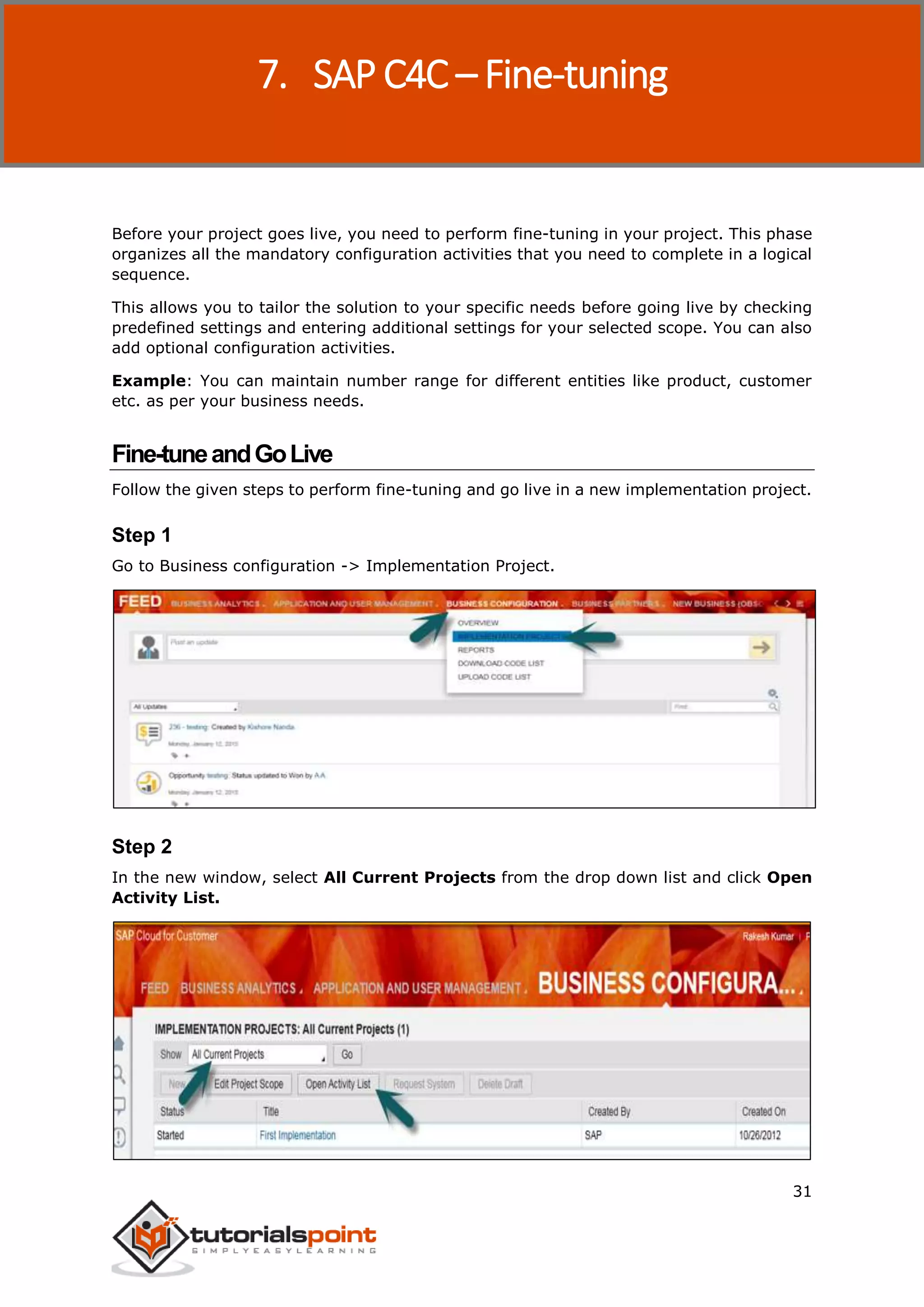 Sap c4c tutorial | PDF