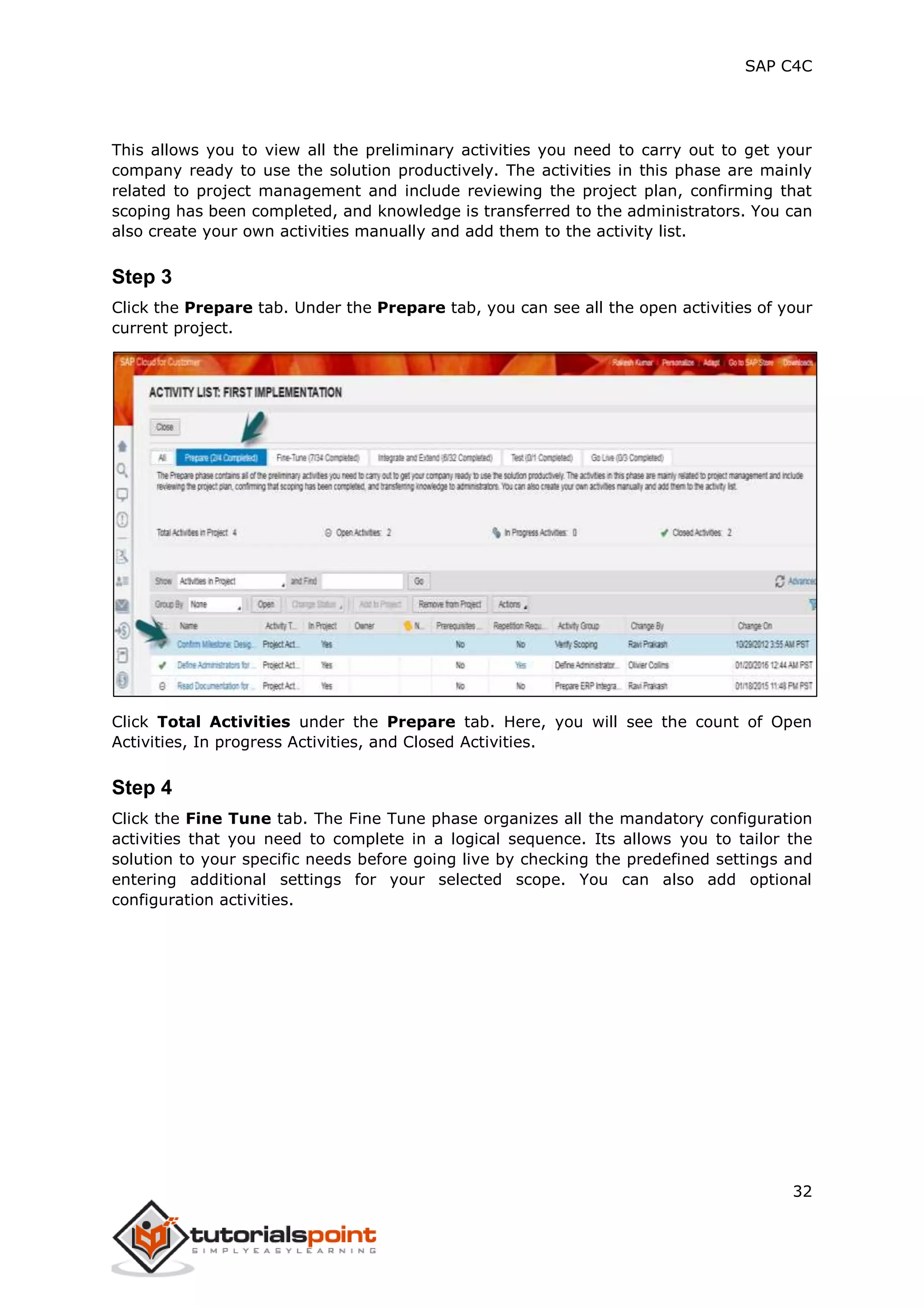 Sap c4c tutorial | PDF