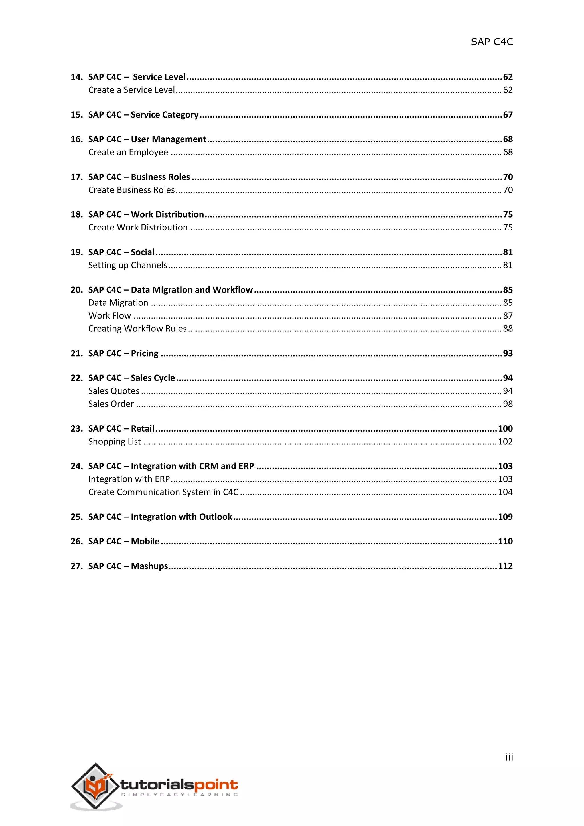 Sap C4c Tutorial Pdf Computing Technology And Computing 8174