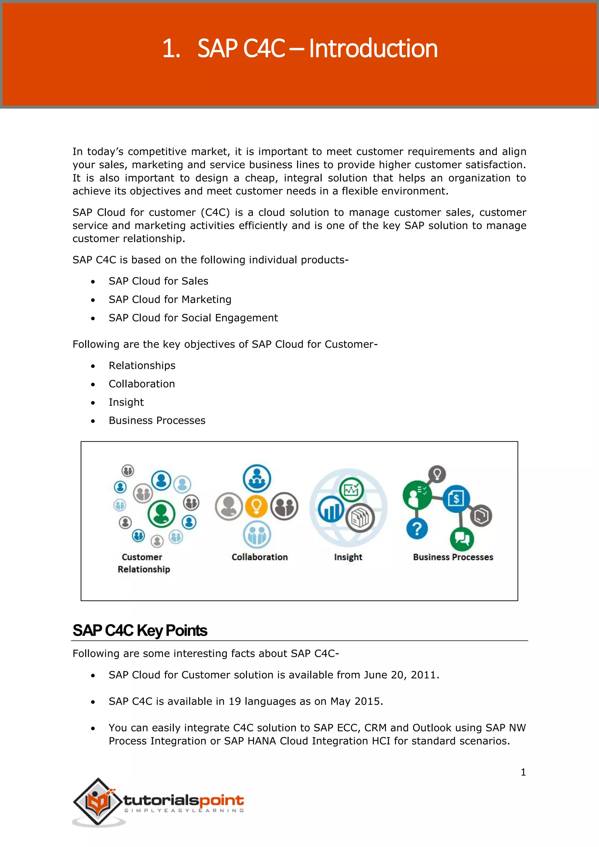 Sap c4c tutorial | PDF | Computing | Technology & Computing