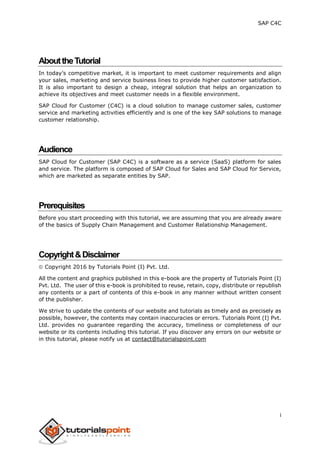 Sap c4c tutorial | PDF