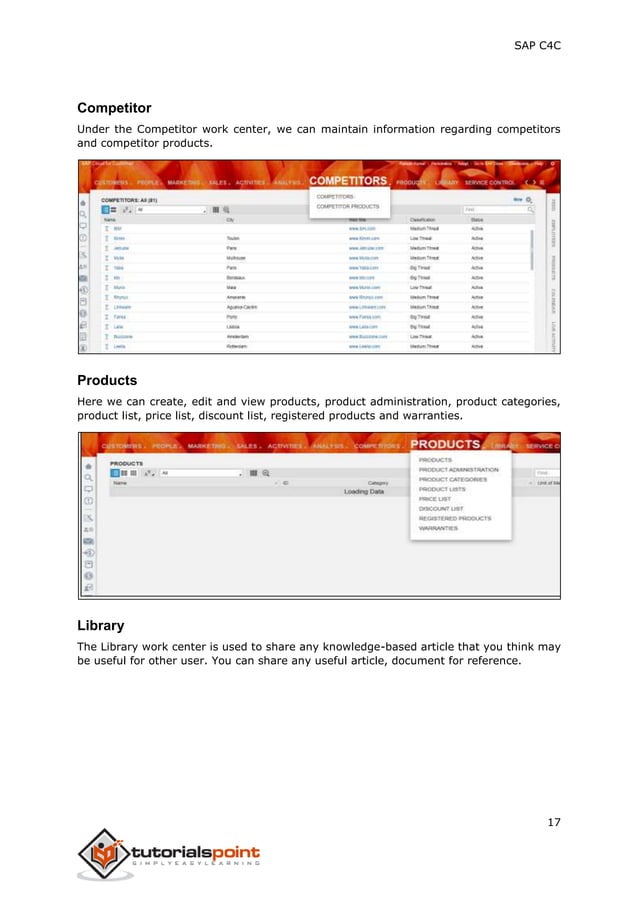 Sap c4c tutorial | PDF | Computing | Technology & Computing