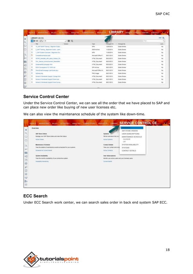 Sap c4c tutorial | PDF | Computing | Technology & Computing