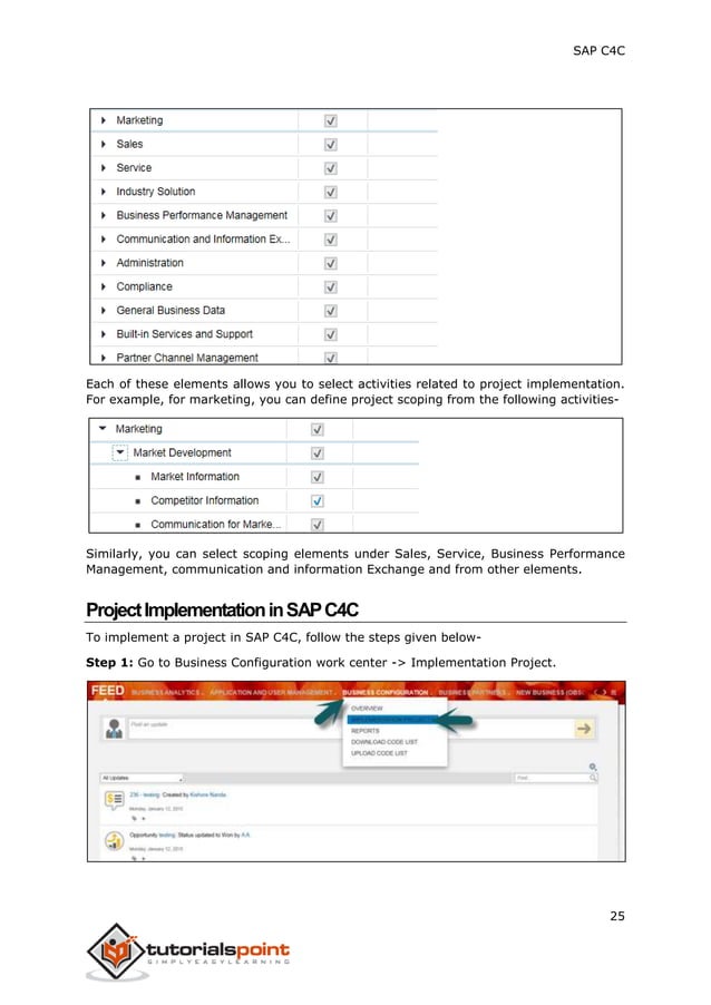 Sap c4c tutorial | PDF | Computing | Technology & Computing