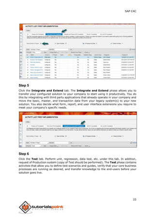 Sap c4c tutorial | PDF