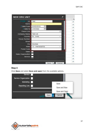 Sap c4c tutorial | PDF