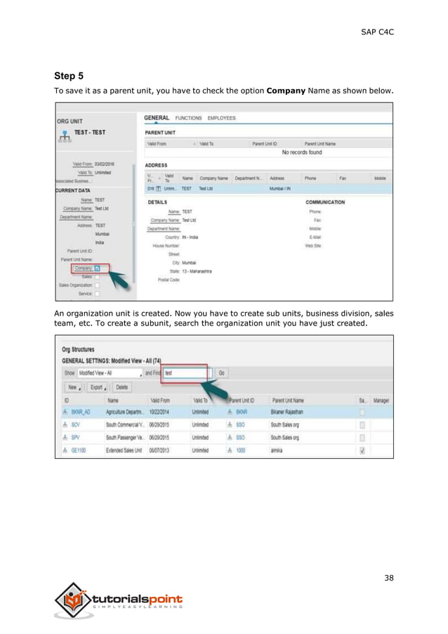 Sap c4c tutorial | PDF | Computing | Technology & Computing