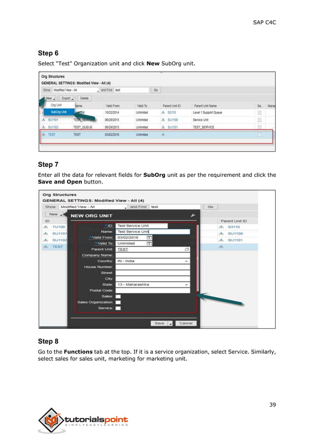 Sap c4c tutorial | PDF | Computing | Technology & Computing