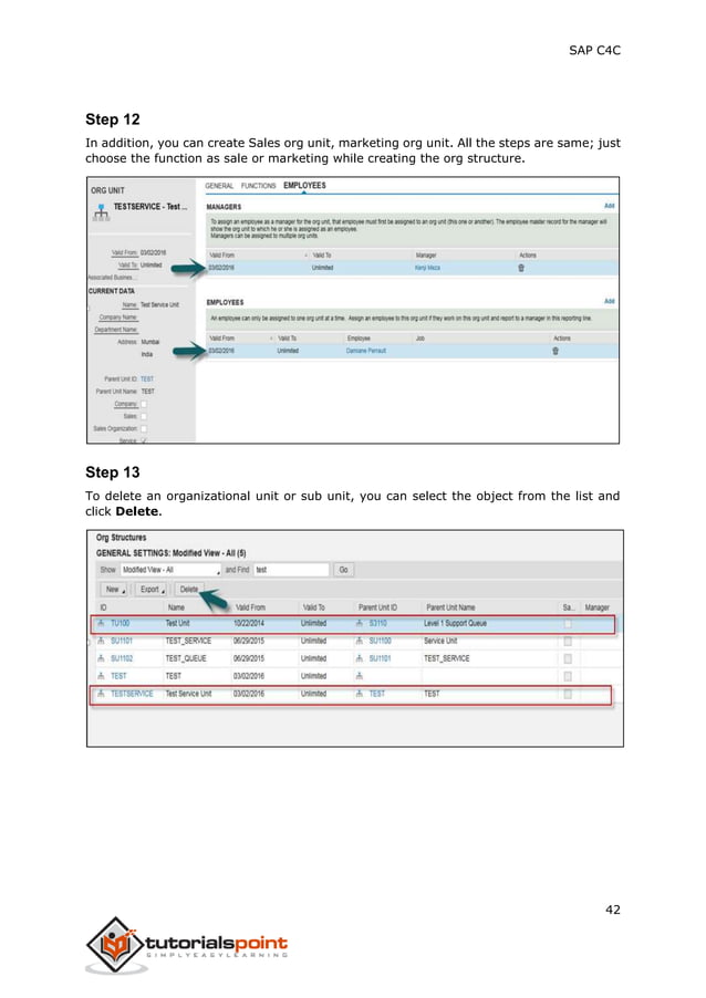 Sap c4c tutorial | PDF | Computing | Technology & Computing