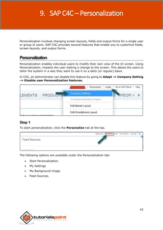 Sap c4c tutorial | PDF