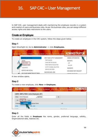 Sap c4c tutorial | PDF