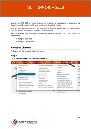 Sap c4c tutorial | PDF