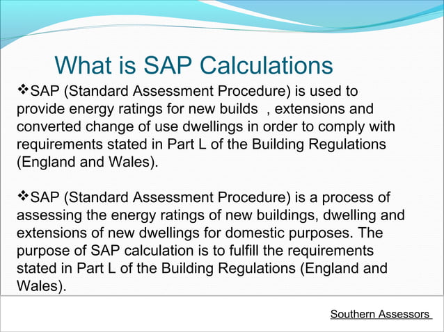 Sap calculations & epc's | PPT