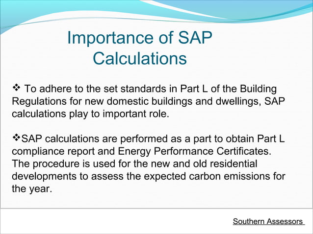 Sap calculations & epc's | PPT