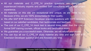 SAP C_CPE_14: Latest Questions and Exam Guide | PPT