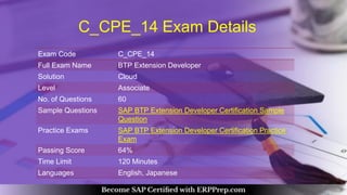 SAP C_CPE_14: Latest Questions and Exam Guide | PPT