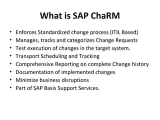 SAP ChaRM (Change Request Management) | PPS