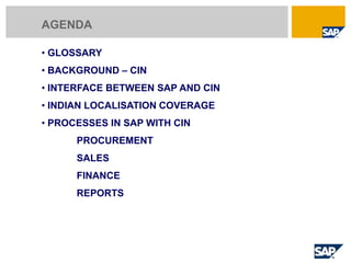 SAP CIN - COUNTRY VERSION INDIA | PPTX