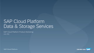 SAP Cloud Platform – Data & Storage - Overview | PPT