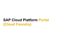 SAP Cloud Platform Portal Overview.pdf | Cloud Computing | Internet