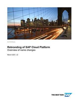 Sap cloud platform rebranding | PDF | Cloud Computing | Internet