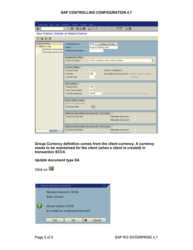 SAP CO CONFIGURATION | PDF