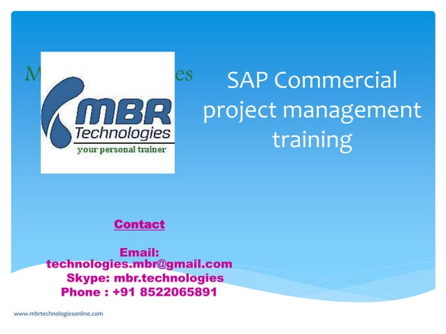 Sap commercial project management | PPTX