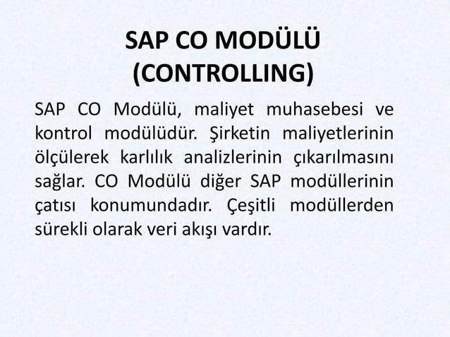 Sap co modülü | PPTX