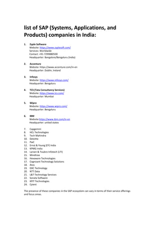 SAP companies in India.pdf