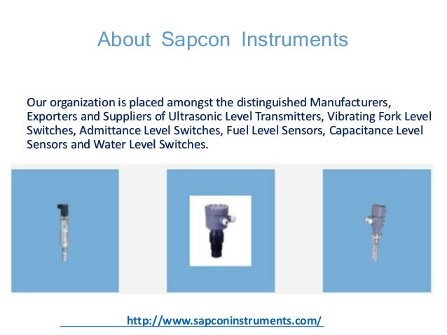 Sapcon Instruments - Level Switch | Level Sensor | Level Transmitters…
