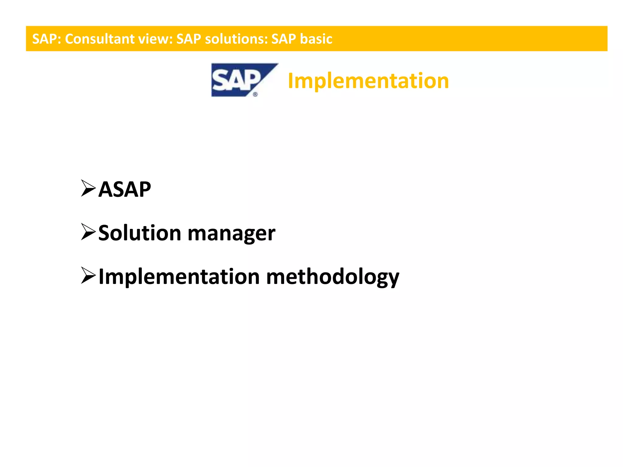 SAP Overview for Beginner Consultants | PPTX