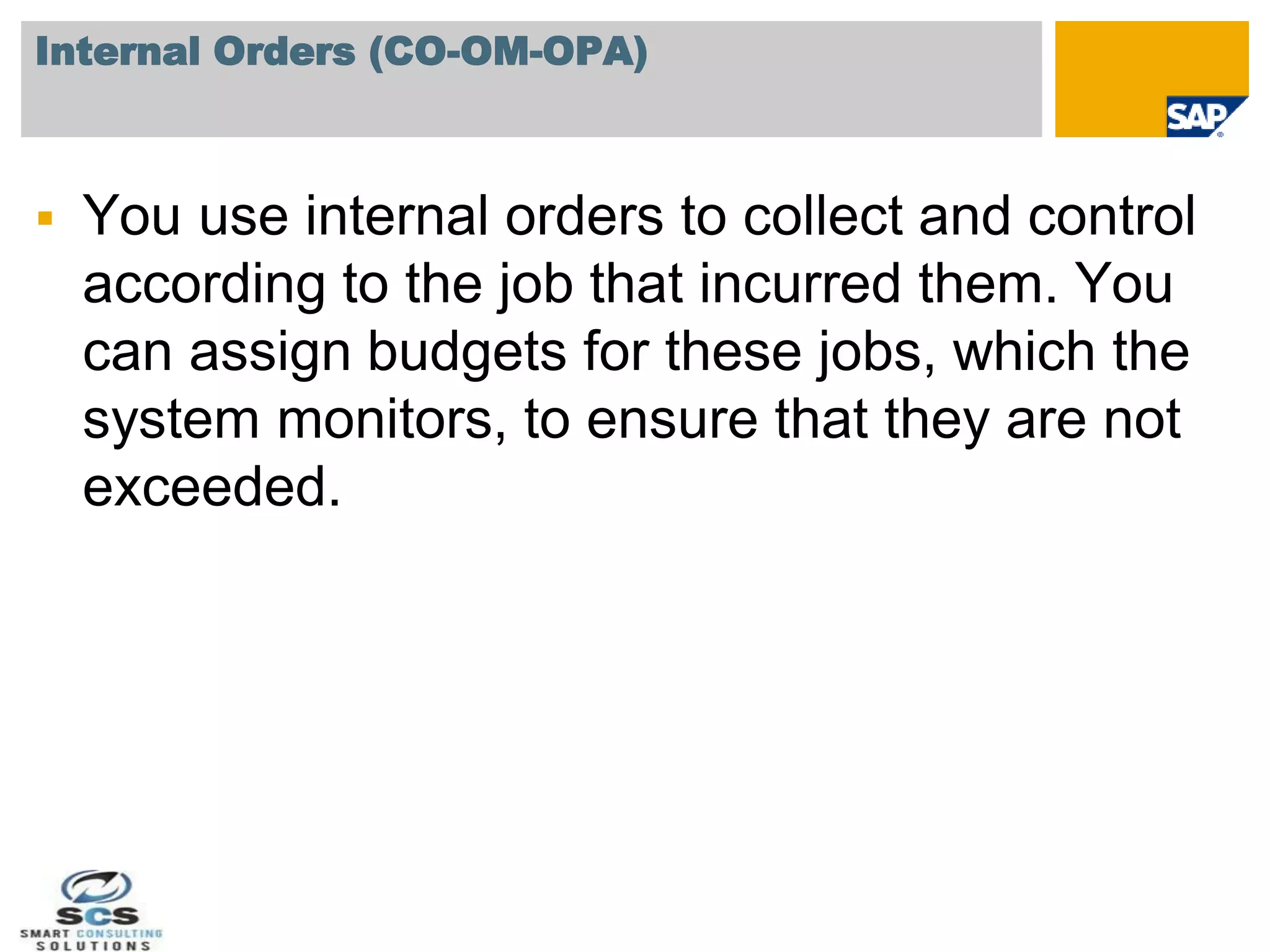 SAP CO overview | PDF