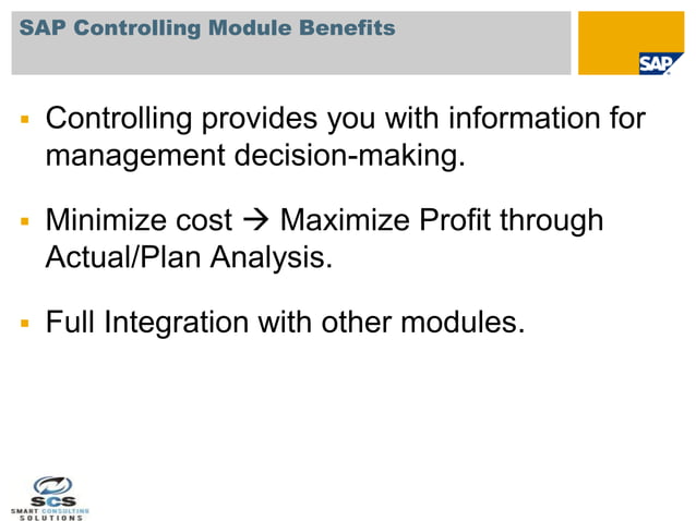SAP CO overview | PDF