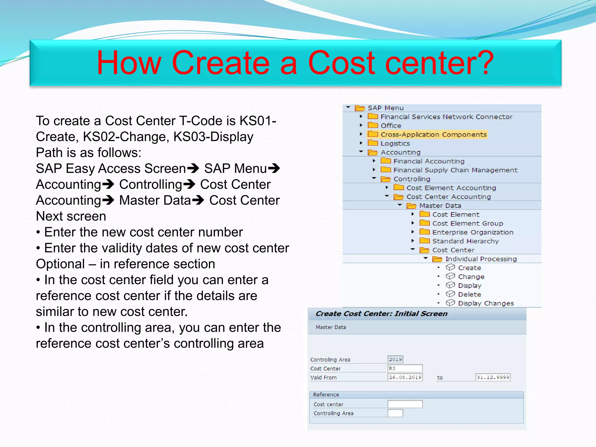 Sap cost center | PPTX