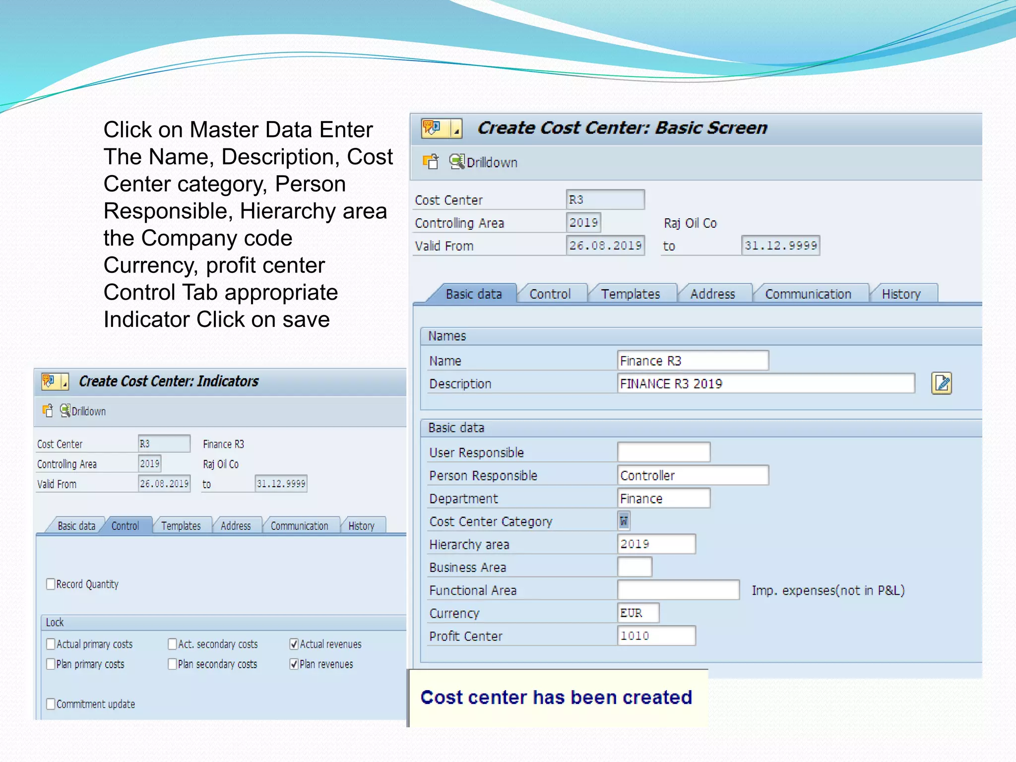 Sap cost center | PPTX